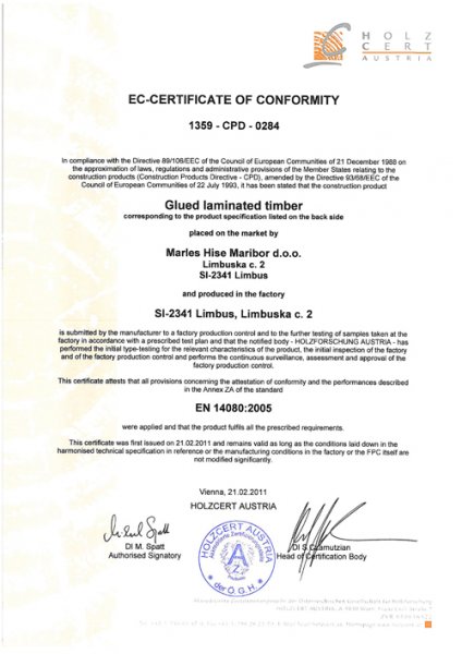 Certificati – Nova Edil Ecohouse